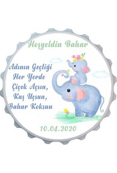Kalbim Şekerleme Yavru Fil ve Anne Fil Temalı Kapak Şekilli Magnet Açacak - 25 Adet Kalbim Şekerleme Yavru Fil ve Anne Fil Temalı Kapak Şekilli Magnet Açacak - 25 Adet
