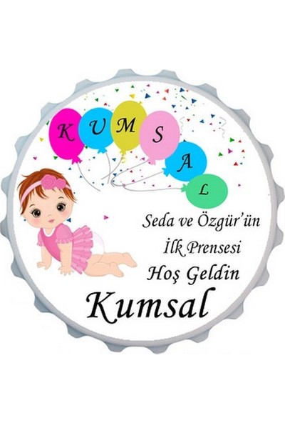 Kalbim Şekerleme Altı Harfli Balonlu Kız Bebek Temalı Beyaz Kapak Şekilli Magnet - 25 Adet Kalbim Şekerleme Altı Harfli Balonlu Kız Bebek Temalı Beyaz Kapak Şekilli Magnet - 25 Adet