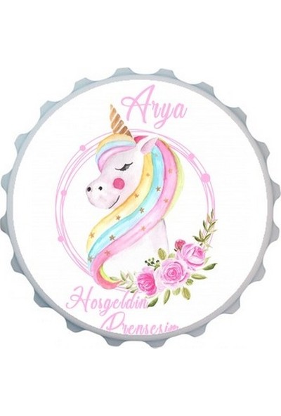 Kalbim Şekerleme Unicorn Temalı Kapak Şekilli Magnet Açacak - 25 Adet Kalbim Şekerleme Unicorn Temalı Kapak Şekilli Magnet Açacak - 25 Adet