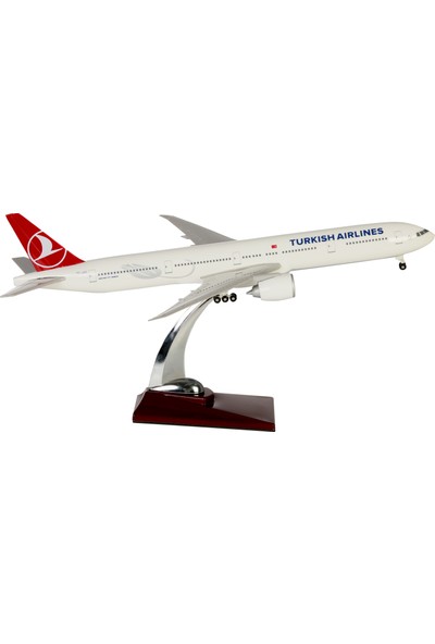 TK Collection THY Lale Boyama İniş Takımlı B777 1:200 Ölçek Maket Uçak 37 cm