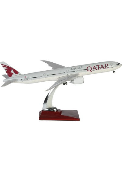 TK Collection Qatar Airways Boyama İniş Takımlı B777 1:200 Ölçek Maket Uçak 37 cm