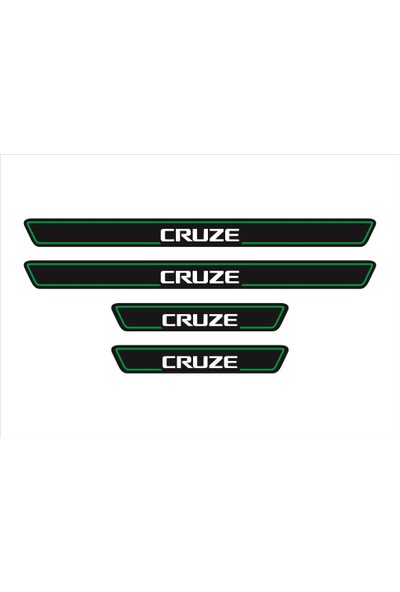 Ömr Dizayn Hediye Cruze 4'lü Kapı Eşiği Oto Aksesuar Yeşil