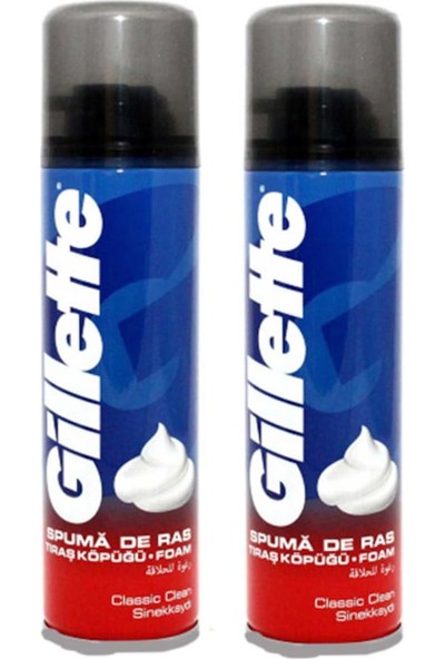 Gillette Tıraş Köpük 200 ml Sinekkaydı x 2 Adet