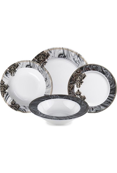 sembol Çiçek Desen 6 Kişilik 24 Parça Yemek Takımı