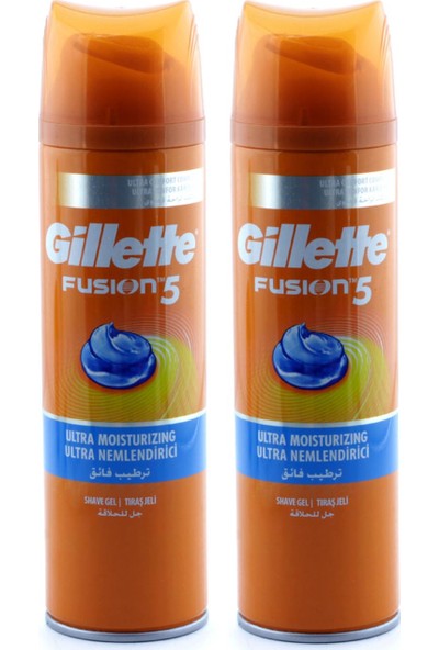 Gillette Tıraş Jeli Fusion 5 ULTRA Nemlendirici 200 ml 2 Adet