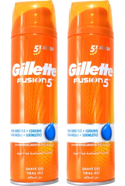 Gillette Tıraş Jeli Fusion Ultra Hassas Serinletici 200 ml x 2 Adet Gillette Tıraş Jeli Fusion Ultra Hassas Serinletici 200 ml x 2 Adet