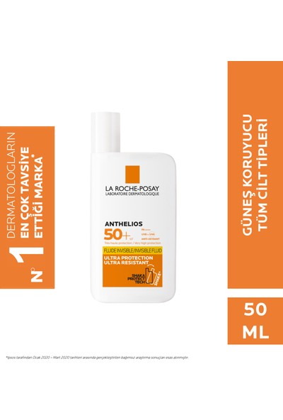 La Roche-Posay Anthelios invisible Fluid Yüz Güneş Kremi Normal/Karma Ciltler Spf50+ Yuksek Koruma 50ml La Roche-Posay Anthelios invisible Fluid Yüz Güneş Kremi Normal/Karma Ciltler Spf50+ Yuksek Koruma 50ml