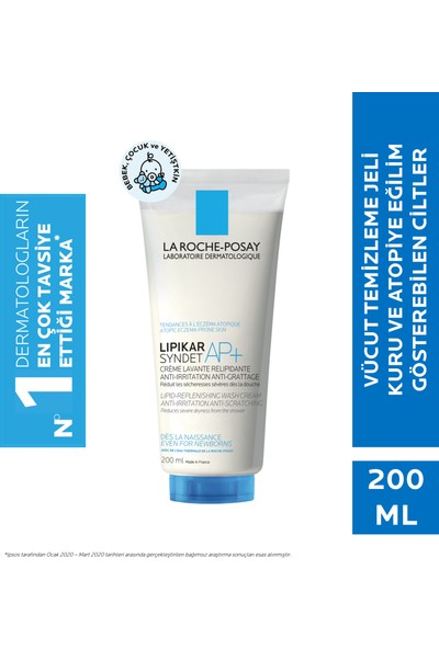 Lipikar Syndet AP+ Bebek&Çocuk, Yetişkin Vücut Yıkama Jeli Çok Kuru ve Atopiye Eğilim Gösterebilen Ciltler 200 ml Lipikar Syndet AP+ Bebek&Çocuk, Yetişkin Vücut Yıkama Jeli Çok Kuru ve Atopiye Eğilim Gösterebilen Ciltler 200 ml