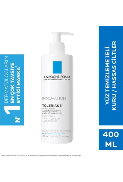 La Roche-Posay Toleriane Caring Krem Temizleyici Kuru/Hassas Ciltler 400Ml La Roche-Posay Toleriane Caring Krem Temizleyici Kuru/Hassas Ciltler 400Ml