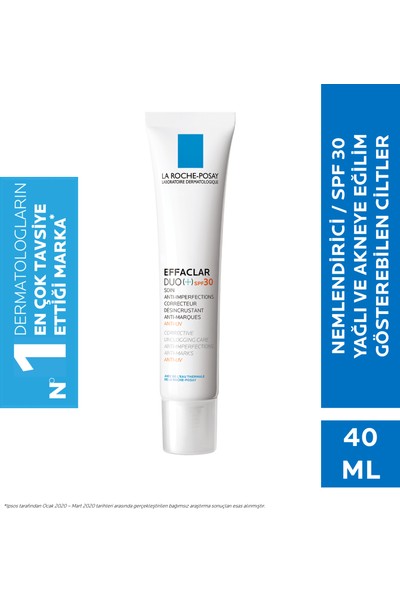 La Roche-Posay Effaclar Duo(+) Bakım Kremi Akneye Eğilim Gösteren Ciltler Spf30 40Ml La Roche-Posay Effaclar Duo(+) Bakım Kremi Akneye Eğilim Gösteren Ciltler Spf30 40Ml