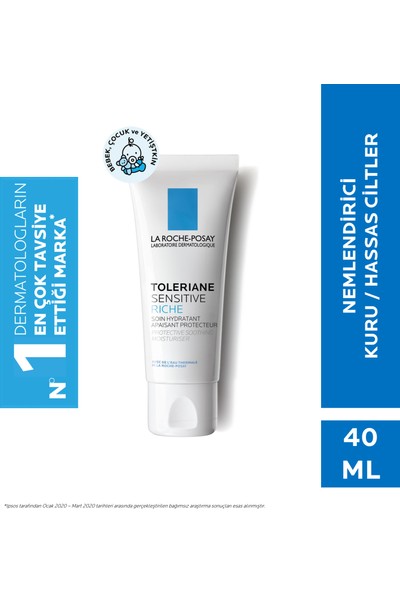 La Roche-Posay Toleriane Sensitive Riche Prebiyotik Krem Kuru/Hassas Ciltler 40Ml La Roche-Posay Toleriane Sensitive Riche Prebiyotik Krem Kuru/Hassas Ciltler 40Ml