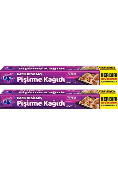 Parex Hazır Kesilmiş Pişirme Kağıdı 16'lı x 2'li Paket