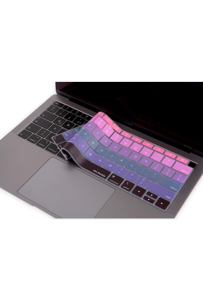 Laptop MacBook Air 13inc Klavye Koruyucu A1932 2018/2019 Uyumlu Amerika İngilizce Baskılı Ombre Laptop MacBook Air 13inc Klavye Koruyucu A1932 2018/2019 Uyumlu Amerika İngilizce Baskılı Ombre