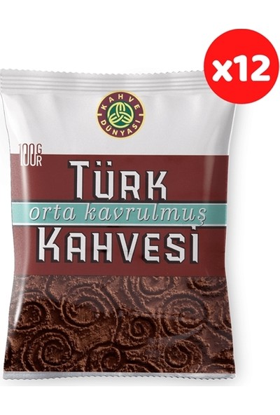 Kahve Dünyası Orta Kavrulmuş Kahve 12 Paket 100 gr Kahve Dünyası Orta Kavrulmuş Kahve 12 Paket 100 gr