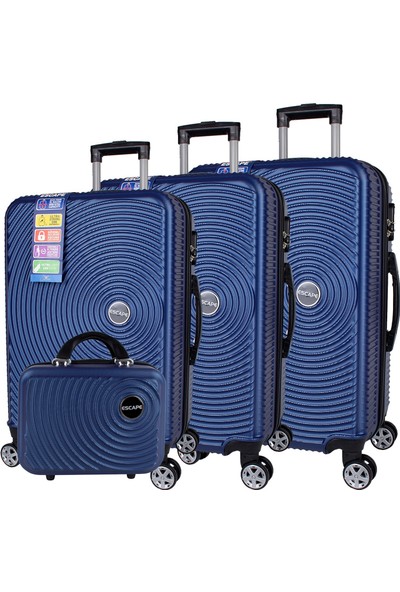 Escape 2021 Samso Abs Valiz Seti + Makyaj Çantası Lacivert Escape 2021 Samso Abs Valiz Seti + Makyaj Çantası Lacivert