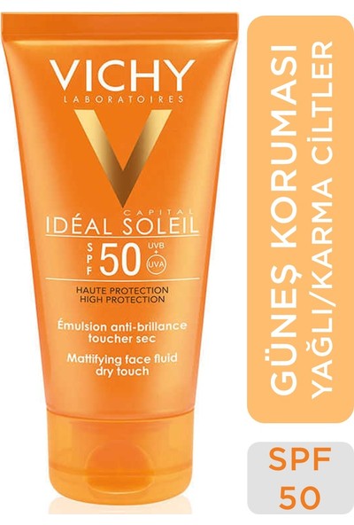 Vichy Ideal Soleil Spf50+ Mattifying Face Fluid Dry Touch 50ml Vichy Ideal Soleil Spf50+ Mattifying Face Fluid Dry Touch 50ml