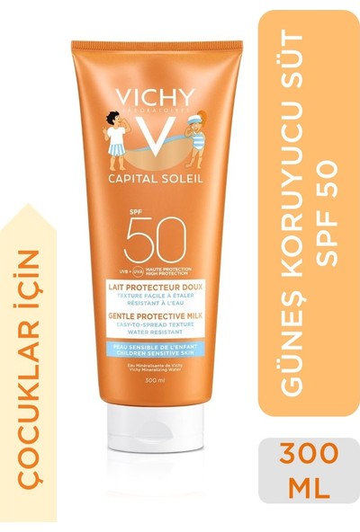Vichy Capital Soleil Spf50+ Çocuklar İçin Yüz Ve Vücut Güneş Sütü 300Ml Vichy Capital Soleil Spf50+ Çocuklar İçin Yüz Ve Vücut Güneş Sütü 300Ml