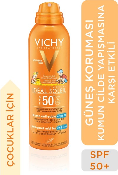 Vichy Capital Soleil Güneş Spreyi Çocuklar için Yüksek Koruma Kum Karşıtı SPF50 200ml Vichy Capital Soleil Güneş Spreyi Çocuklar için Yüksek Koruma Kum Karşıtı SPF50 200ml