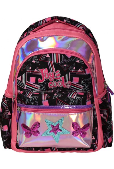 Joy's Cool Kelebek ve Yıldız Işlemeli Kız Çocuk İlkokul Çantası