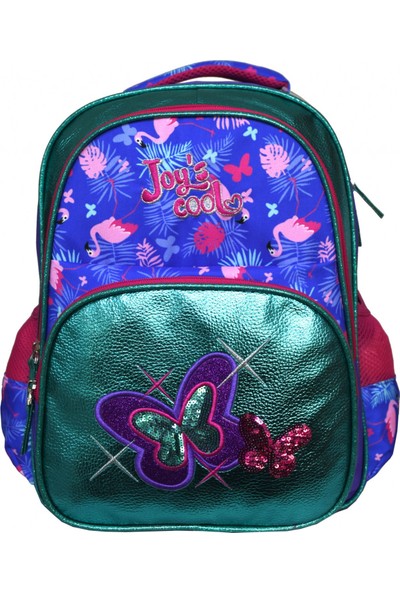Joy's Cool Simli ve Pullu Kelebek Desenli İlkokul Sırt Çantası - Kız Çocuk Joy's Cool Simli ve Pullu Kelebek Desenli İlkokul Sırt Çantası - Kız Çocuk