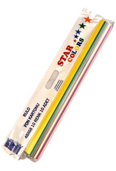 Star Colors Rulo Poşetli Fon Karton 110 gr 10'lu Star Colors Rulo Poşetli Fon Karton 110 gr 10'lu