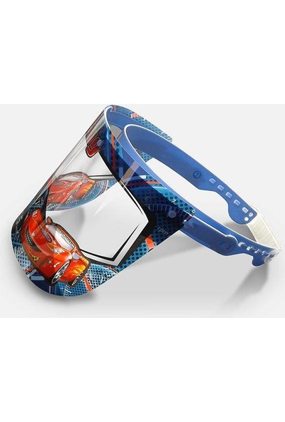 Kazani Çocuklar Için Yüz ve Ağız Koruyucu Siperlik - Racıng Desenli