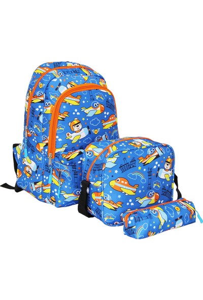 Cambridge Polo Club Airplane Üçlü Okulçanta Seti