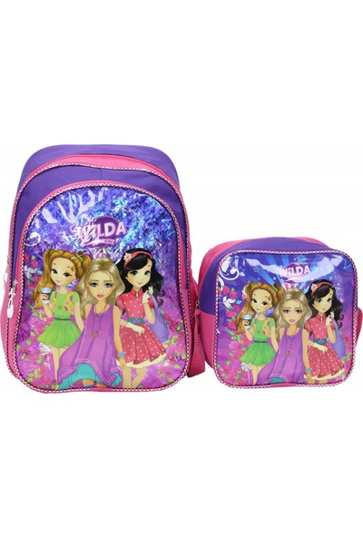 Wilda Beslenmeli Ilkokul Sırt Çantası Pembe & Mor