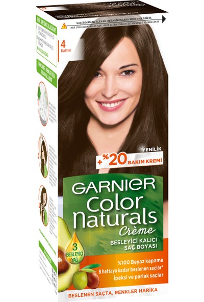 Garnier Color Naturals 4/0 - Kahve Saç Boyası