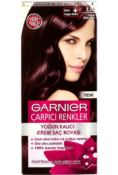 Garnier Çarpıcı Renkler 3/16 - Yoğun Küllü Kızıl Saç Boyası Garnier Çarpıcı Renkler 3/16 - Yoğun Küllü Kızıl Saç Boyası