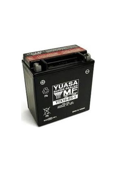 Yuasa YTX16-BS-1 Motosiklet Aküsü - + Asit Yuasa YTX16-BS-1 Motosiklet Aküsü - + Asit