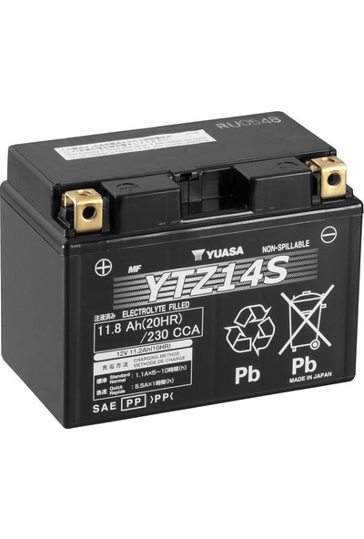 Yuasa YTZ14S Motosiklet Aküsü Jel Yuasa YTZ14S Motosiklet Aküsü Jel