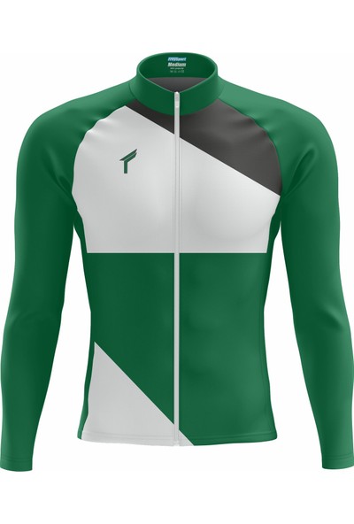Freysport Talon Bisiklet Forması - Uzun Kollu Yeşil Beyaz