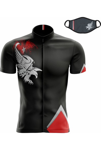 Freysport Eagle Bisiklet Forması - Kısa Kollu Siyah