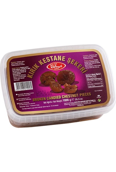 Kafkas Kestane Şekeri Kırık Plastik Kap 1000 gr