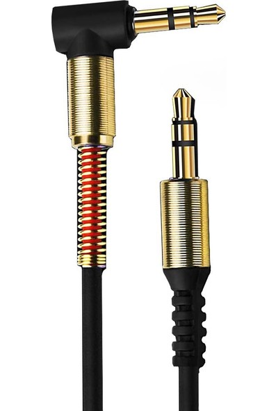 Powerway 3.5 mm Aux Stereo Ses Kablosu Altın Uç 1 mt