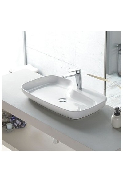 Turkuaz Cerastyle Nova Tezgah Üstü Çanak Lavabo 70*43 cm