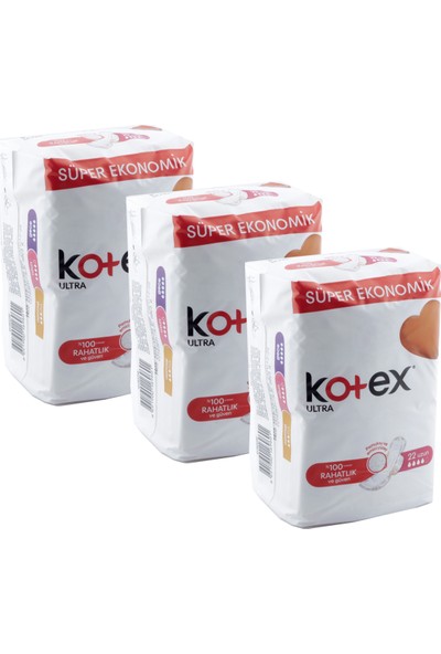 Kotex Hijyenik Ped Uzun 22 x 3'lü Set