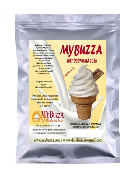 My Buzza Soft Dondurma Tozu Vanilyalı 1150 Gr-Mybuzza My Buzza Soft Dondurma Tozu Vanilyalı 1150 Gr-Mybuzza