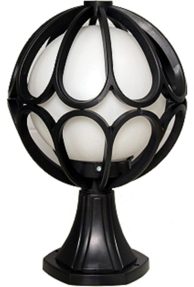 Black Bahçe Duvar Teras Set Üstü Aplik Siyah