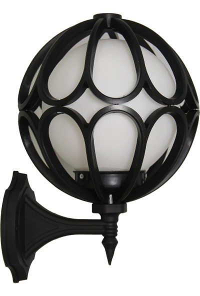 Black İç Mekan Dış Mekan Teras Duvar Kapı Girişi Yuvarlak Aplik