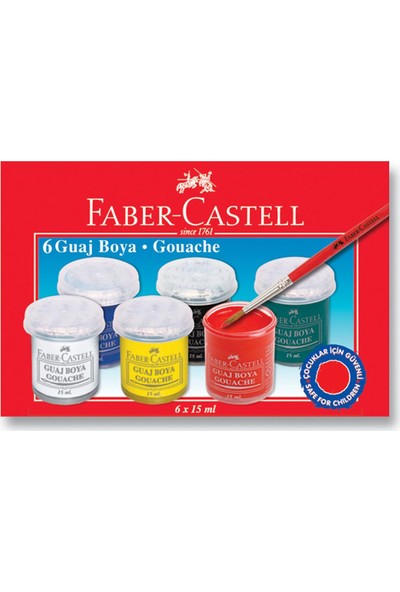 Faber-Castell 160400 Guaj Boya Şişe 6'lı