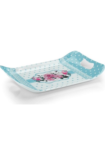 Tria Desenli Kalyon Tepsi Mavi 29 x 40 cm