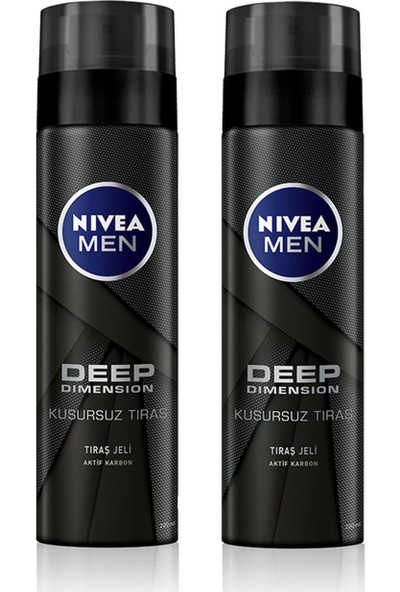 Nivea Tıraş Jeli Deep Dimension 200 ml x 2 Adet Nivea Tıraş Jeli Deep Dimension 200 ml x 2 Adet