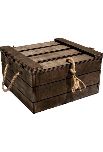 Lime Art Shop Ahşap Dekoratif Ipli Kasa