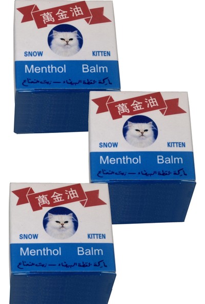 Snow Kitten Menthol Balm 50 gr 3 Adet Snow Kitten Menthol Balm 50 gr 3 Adet