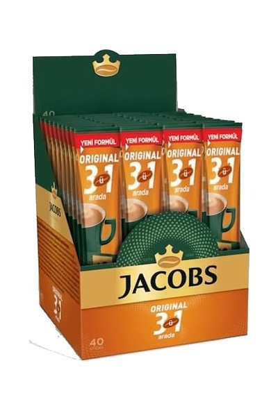 Jacobs 40 x 16 gr 3 Ü 1 Arada Kahve Jacobs 40 x 16 gr 3 Ü 1 Arada Kahve