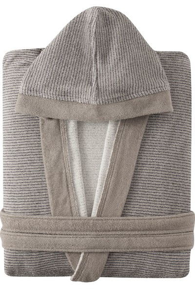 Yataş Bedding Lamına Kapüşonlu Bornoz (S/m) - Bej