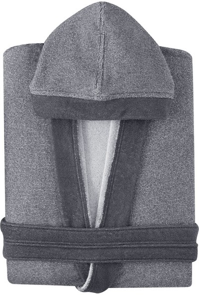 Yataş Bedding Lamına Kapüşonlu Bornoz (S/m) - Gri