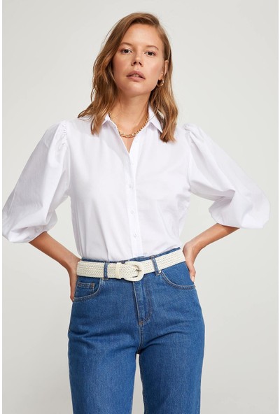 DeFacto Kadın Örgü Desenli Suni Deri Kemer S2596AZ20SM